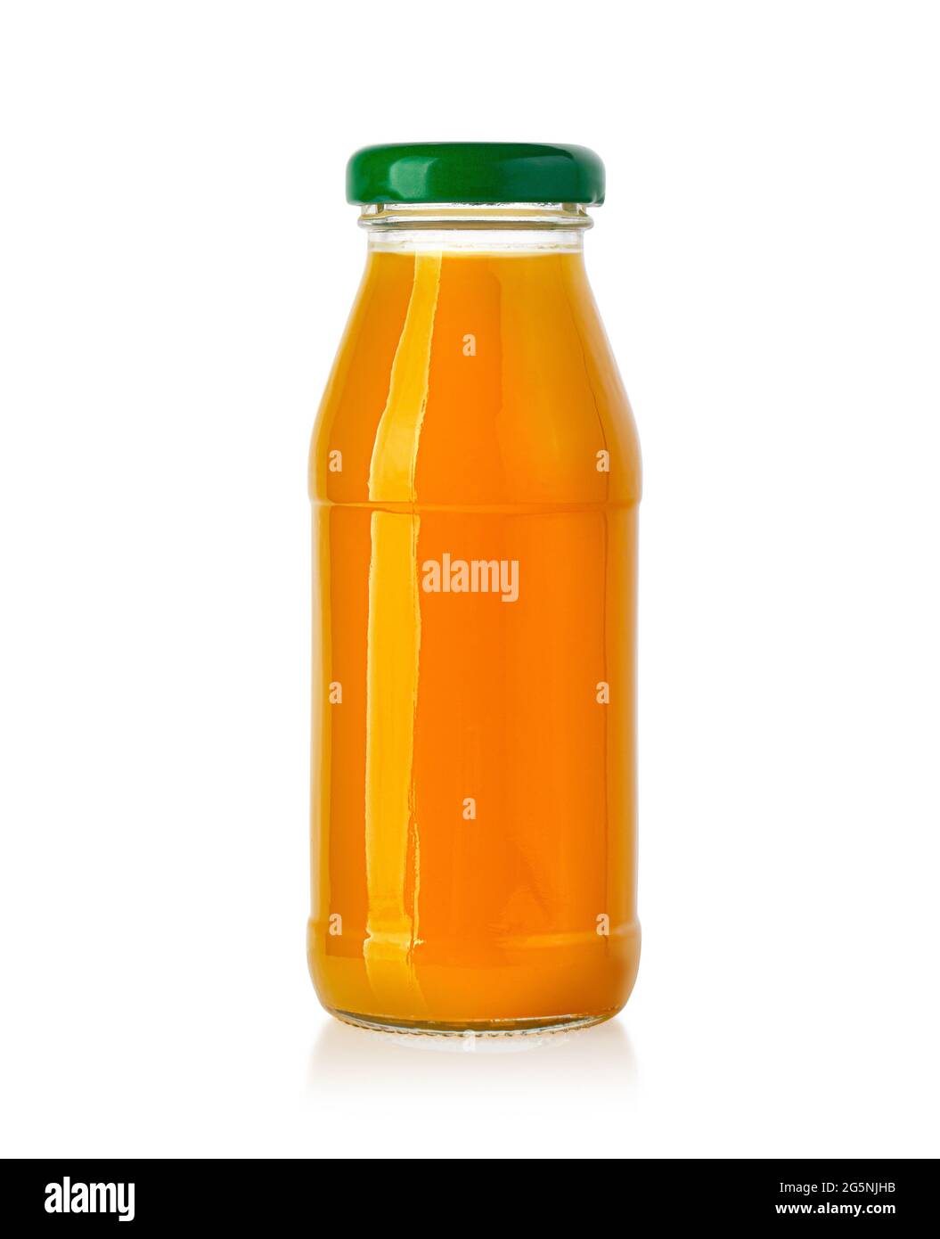 juice in glass bottle isolated on white with clipping path Stock Photo ...