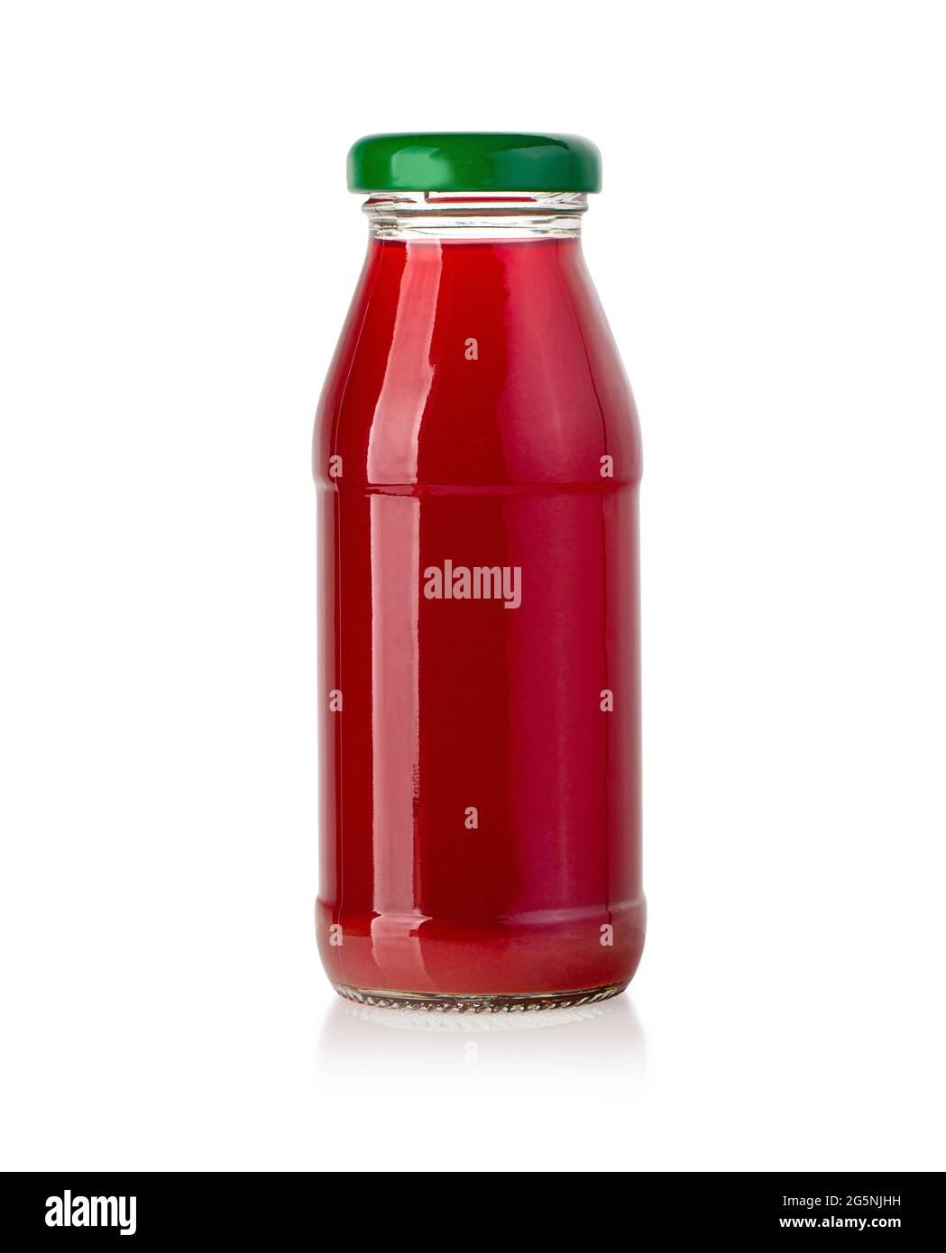 juice in glass bottle isolated on white with clipping path Stock Photo ...