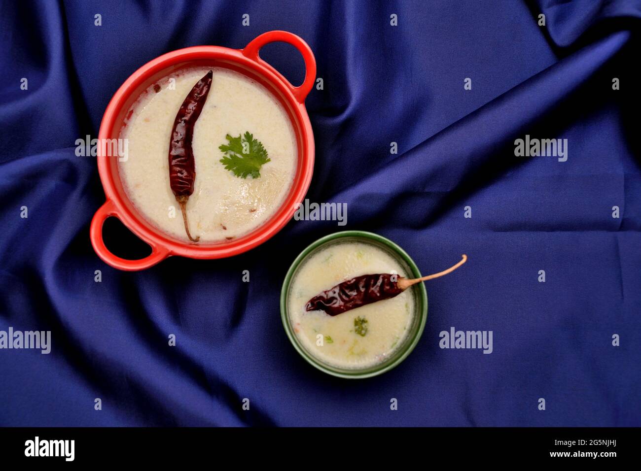 Kadhi or kadi, is an authentic Indian food, looks like Curry which is ...