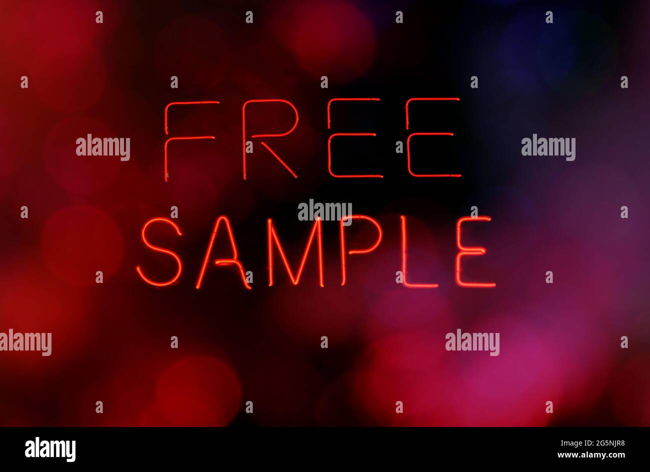 Neon Sign With Bokeh - Free Samples Stock Photo - Alamy