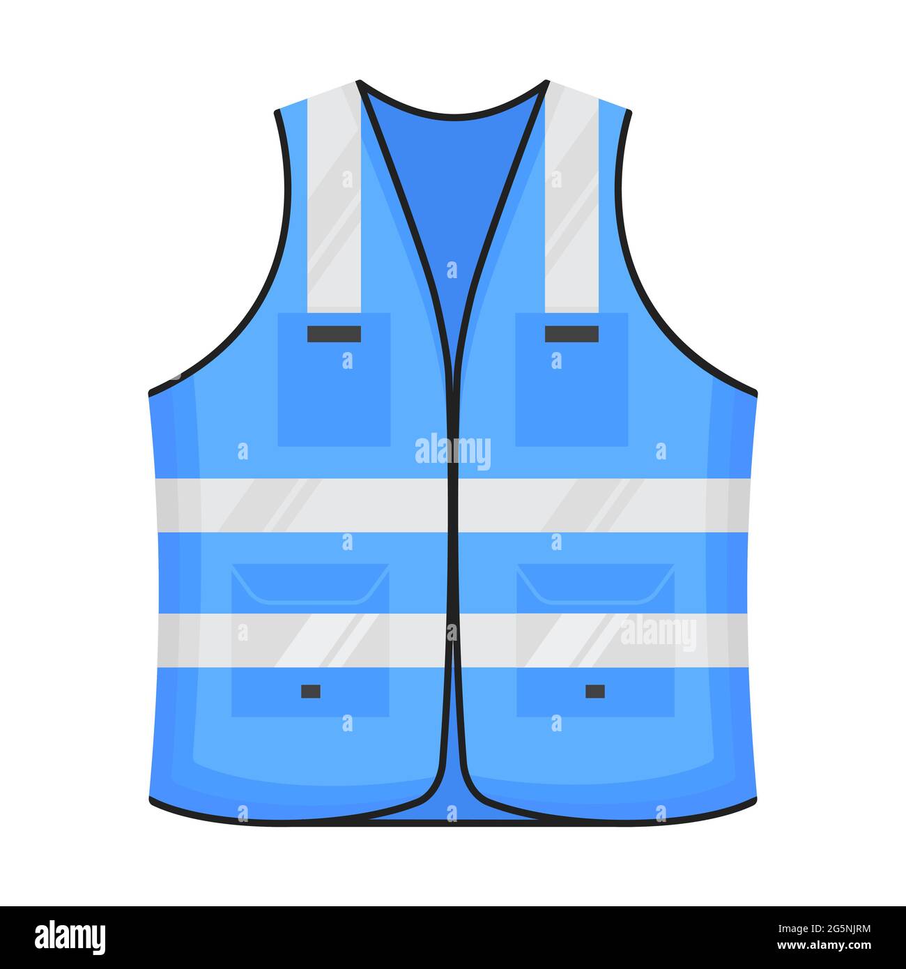 Safety reflective vest icon sign flat style design vector illustration ...