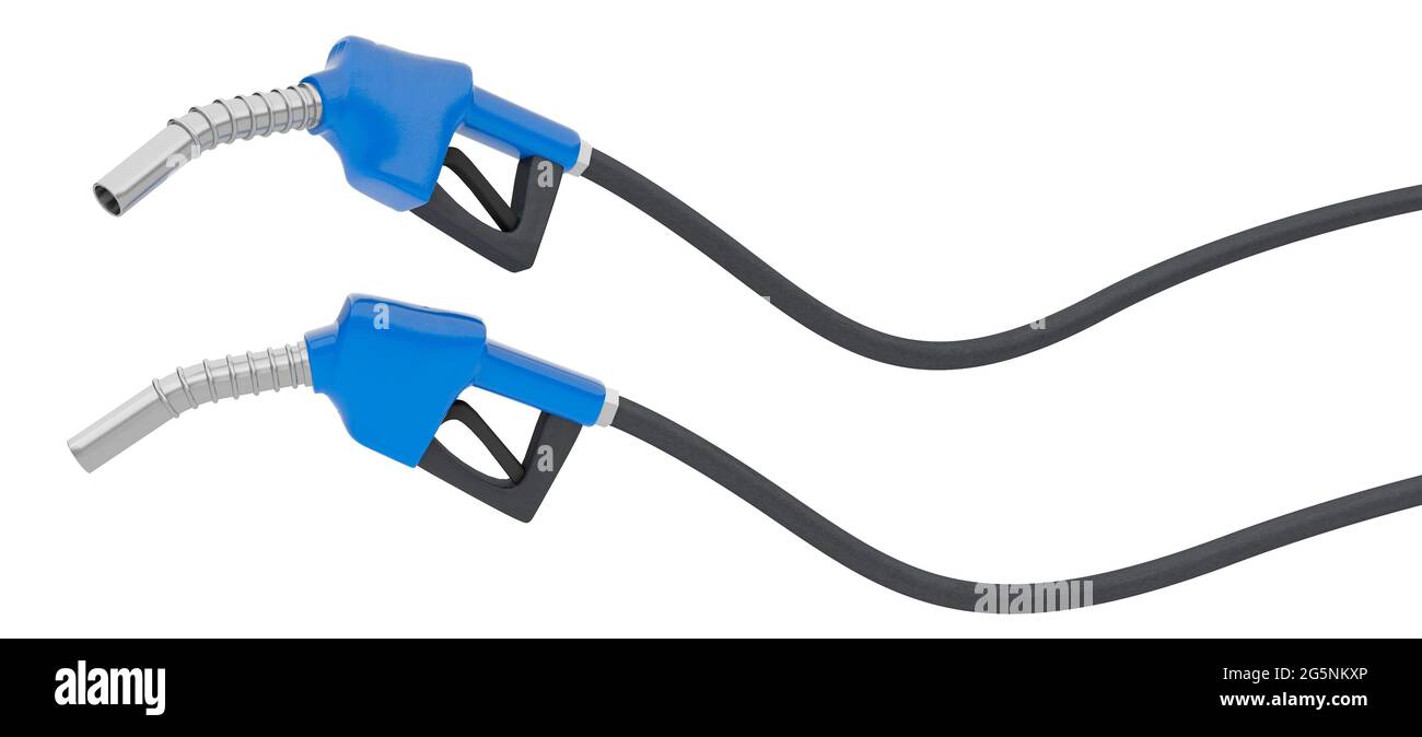 Blue fuel pump. isolated on white background. 3d render Stock Photo - Alamy