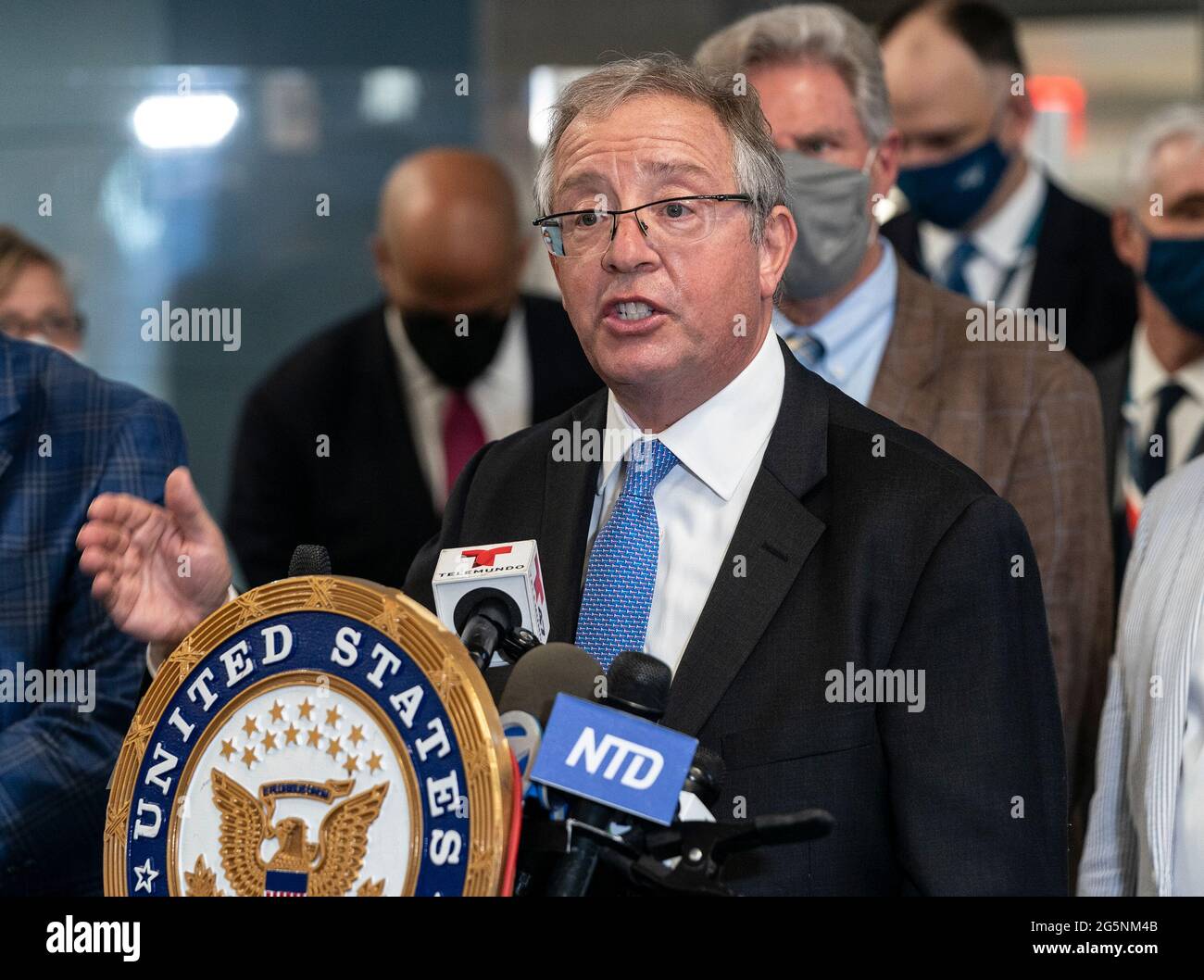 Amtrak Chairman of the Board of Directors Anthony Coscia speaks at ...