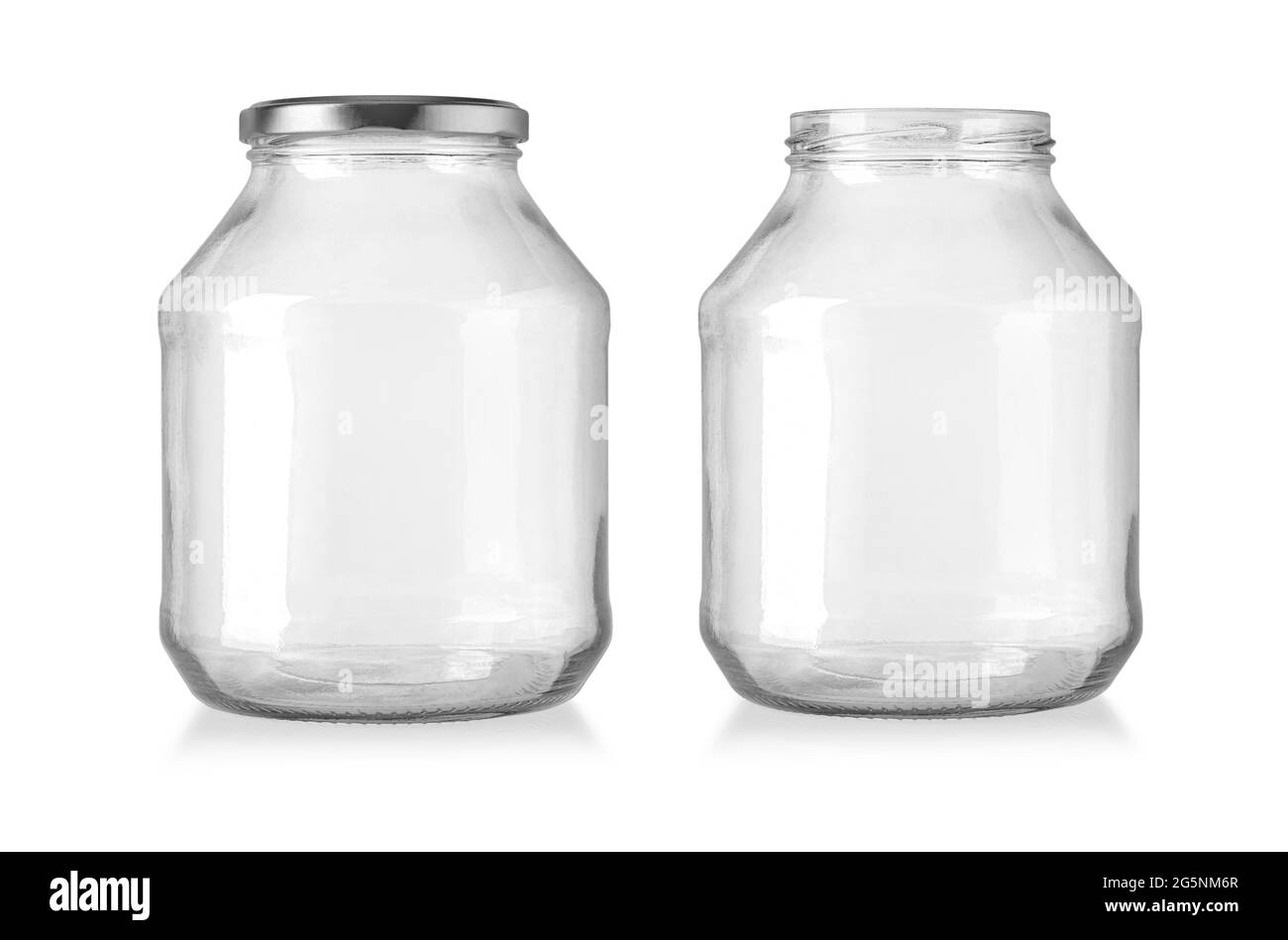 Glass jar isolated on white background with clipping path Stock Photo ...