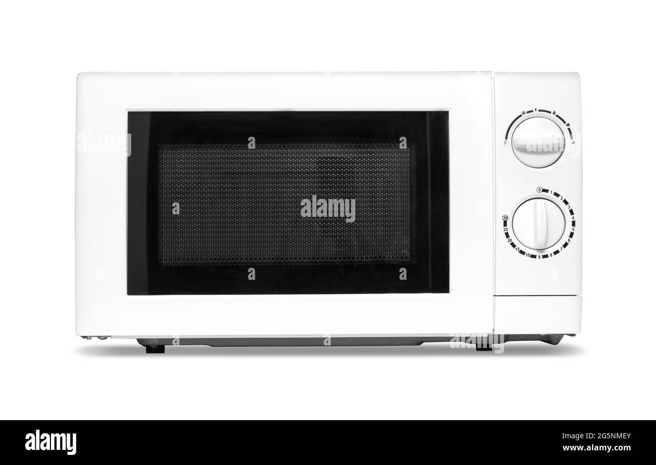 closed microwave isolated on a white background with clipping path ...