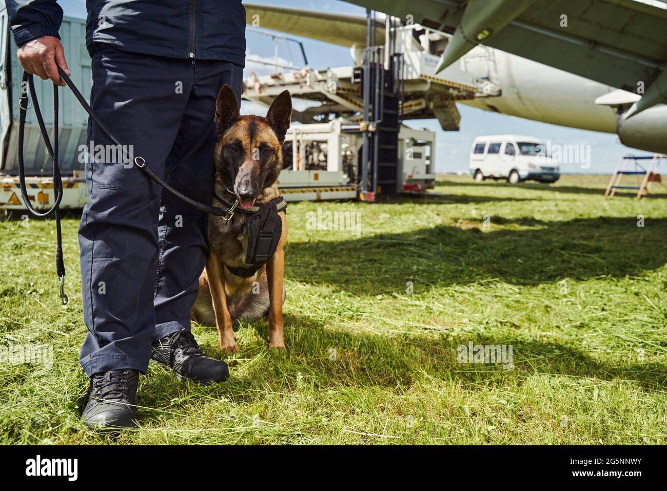 Police dog with handler on duty hi-res stock photography and images - Alamy