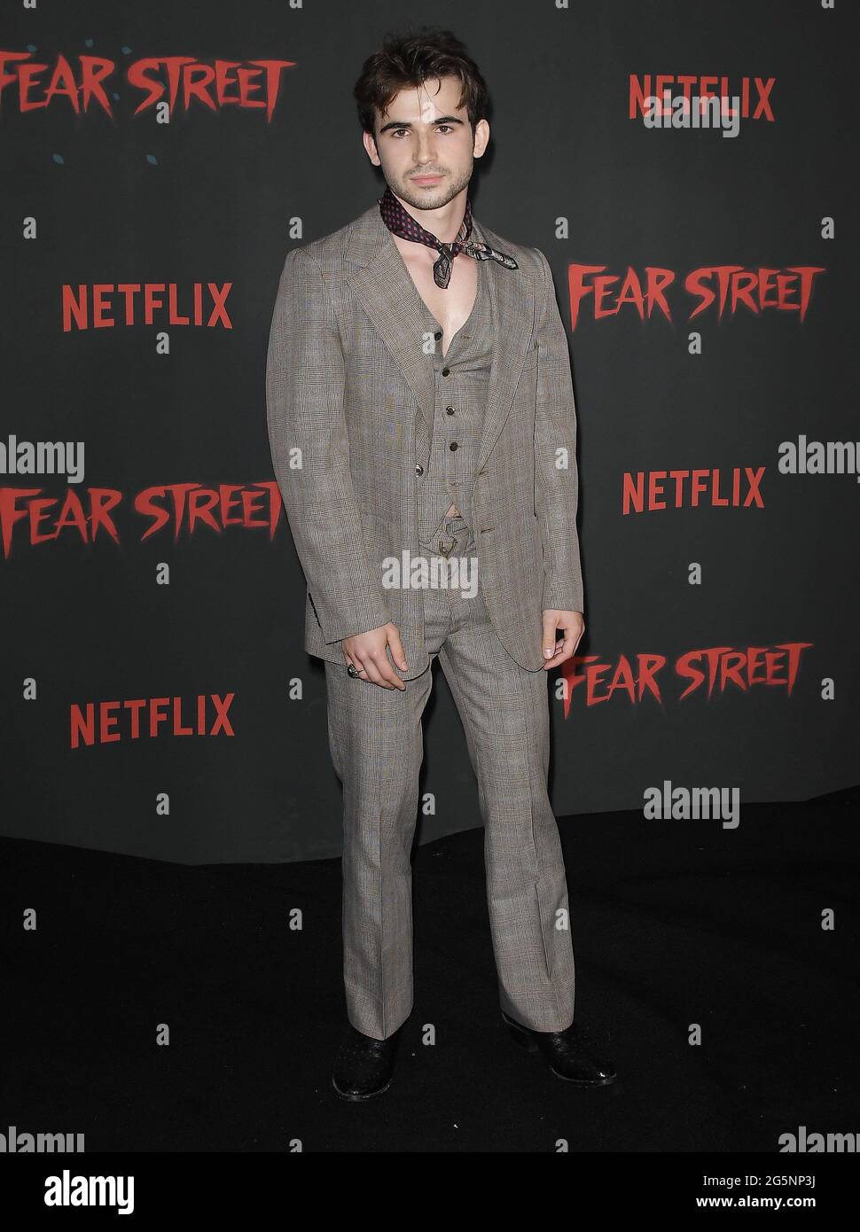 Ted Sutherland arrives at the FEAR STREET TRILOGY Premiere held at the ...