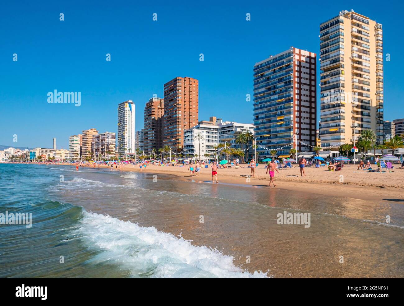 Benidorm, Spain, 09 June, 2021: Benidorm beach Mediterranean of Spain ...