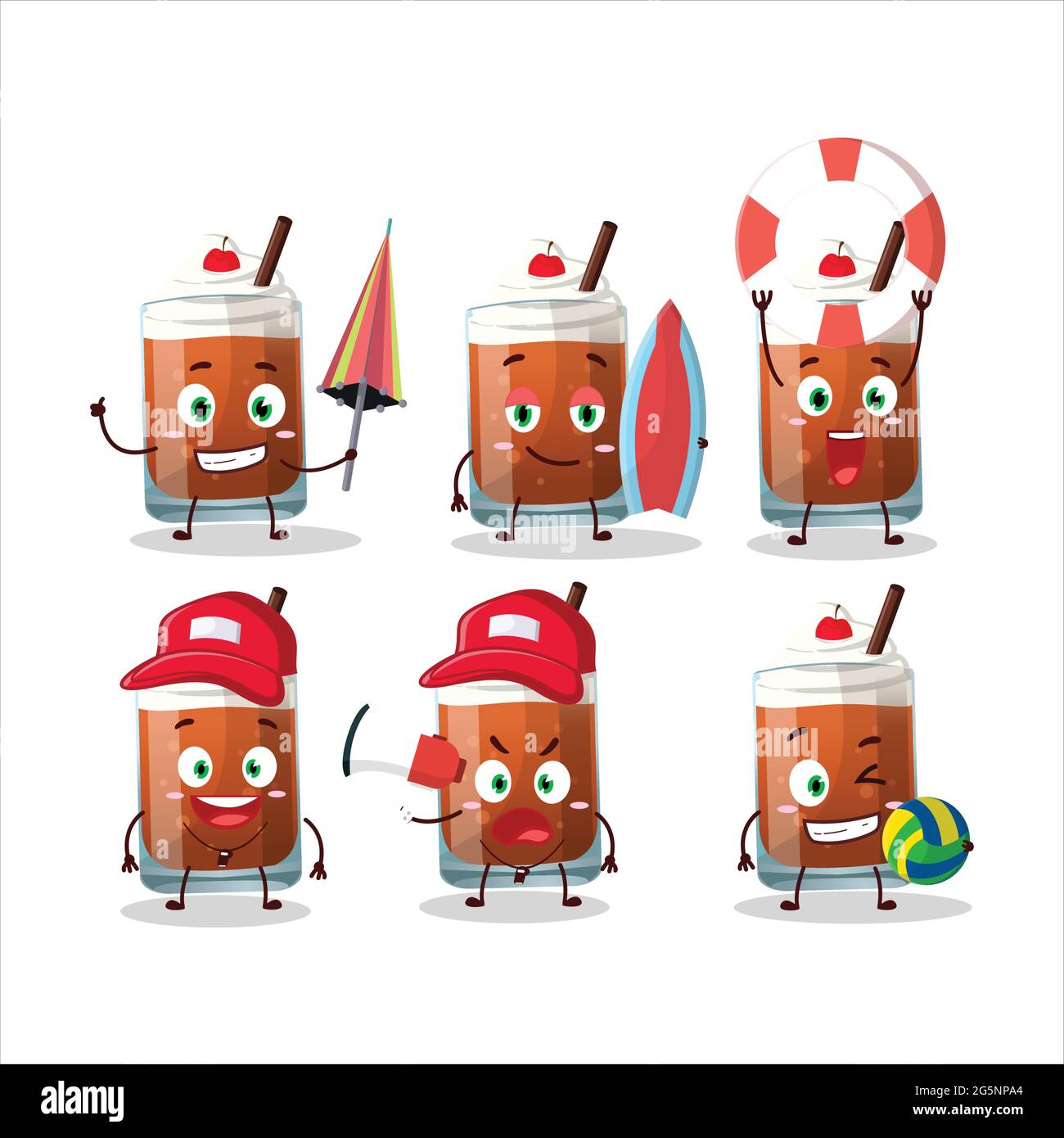 Happy Face root beer with ice cream cartoon character playing on a ...