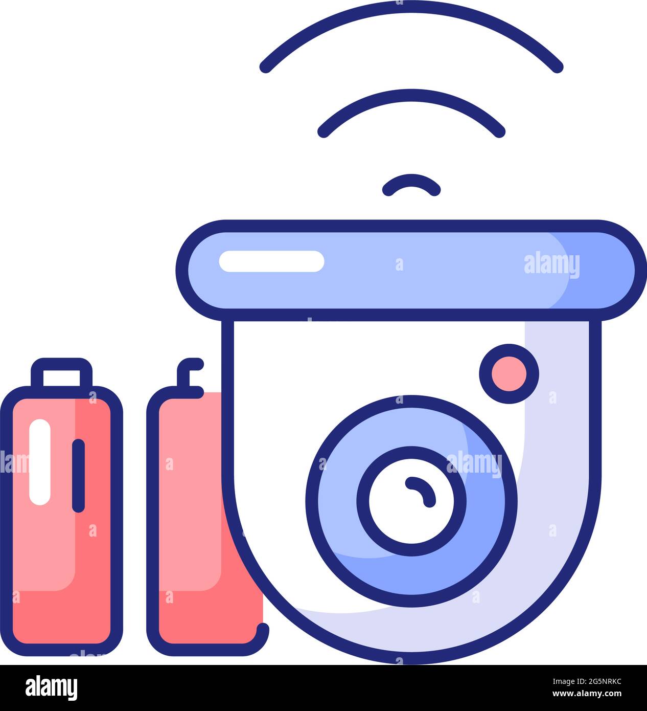 Wireless outdoor security camera RGB color icon Stock Vector Image ...