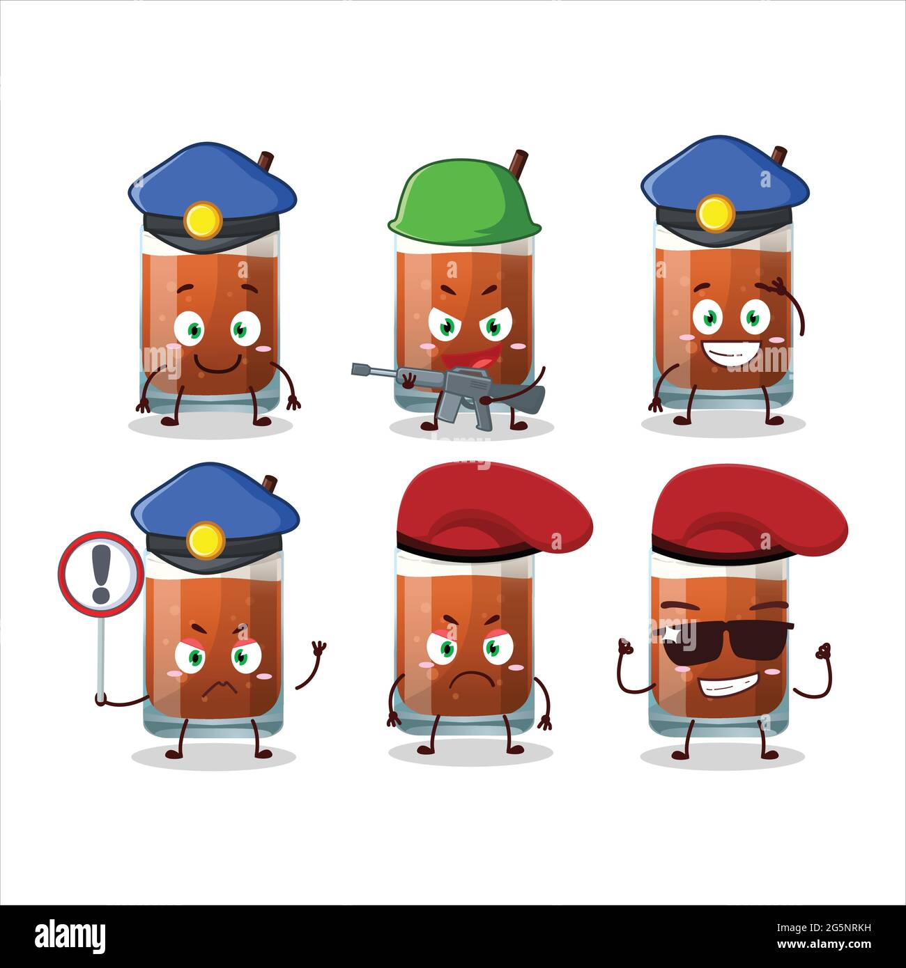 A dedicated Police officer of root beer with ice cream mascot design ...