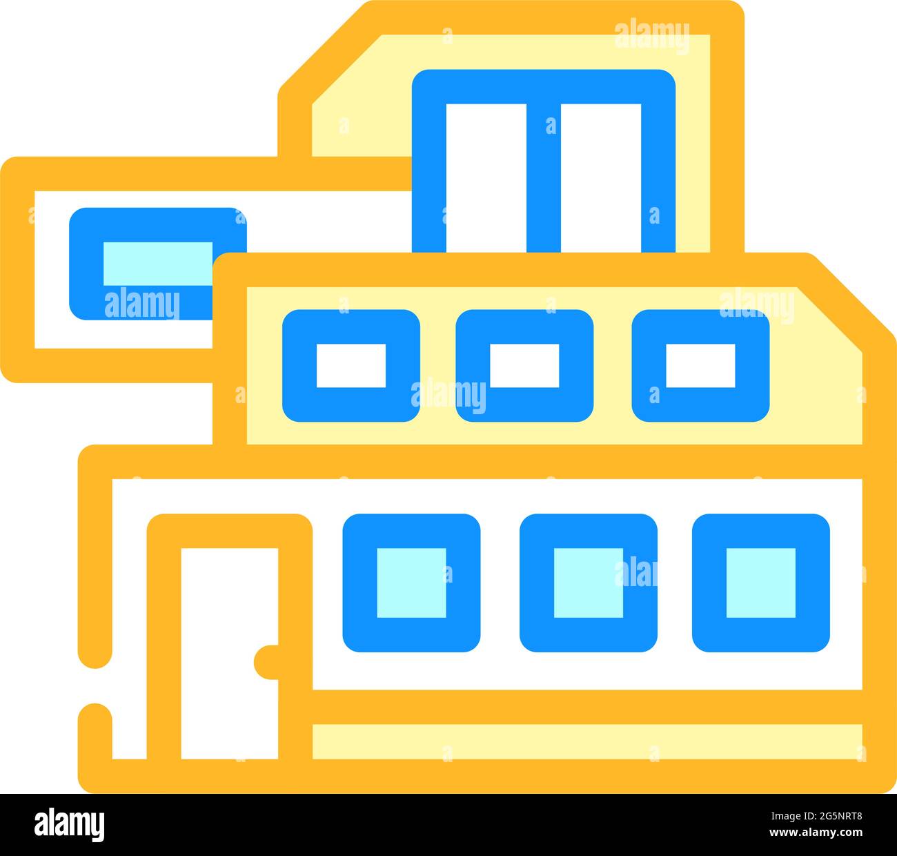 modern house building color icon vector illustration Stock Vector Image ...
