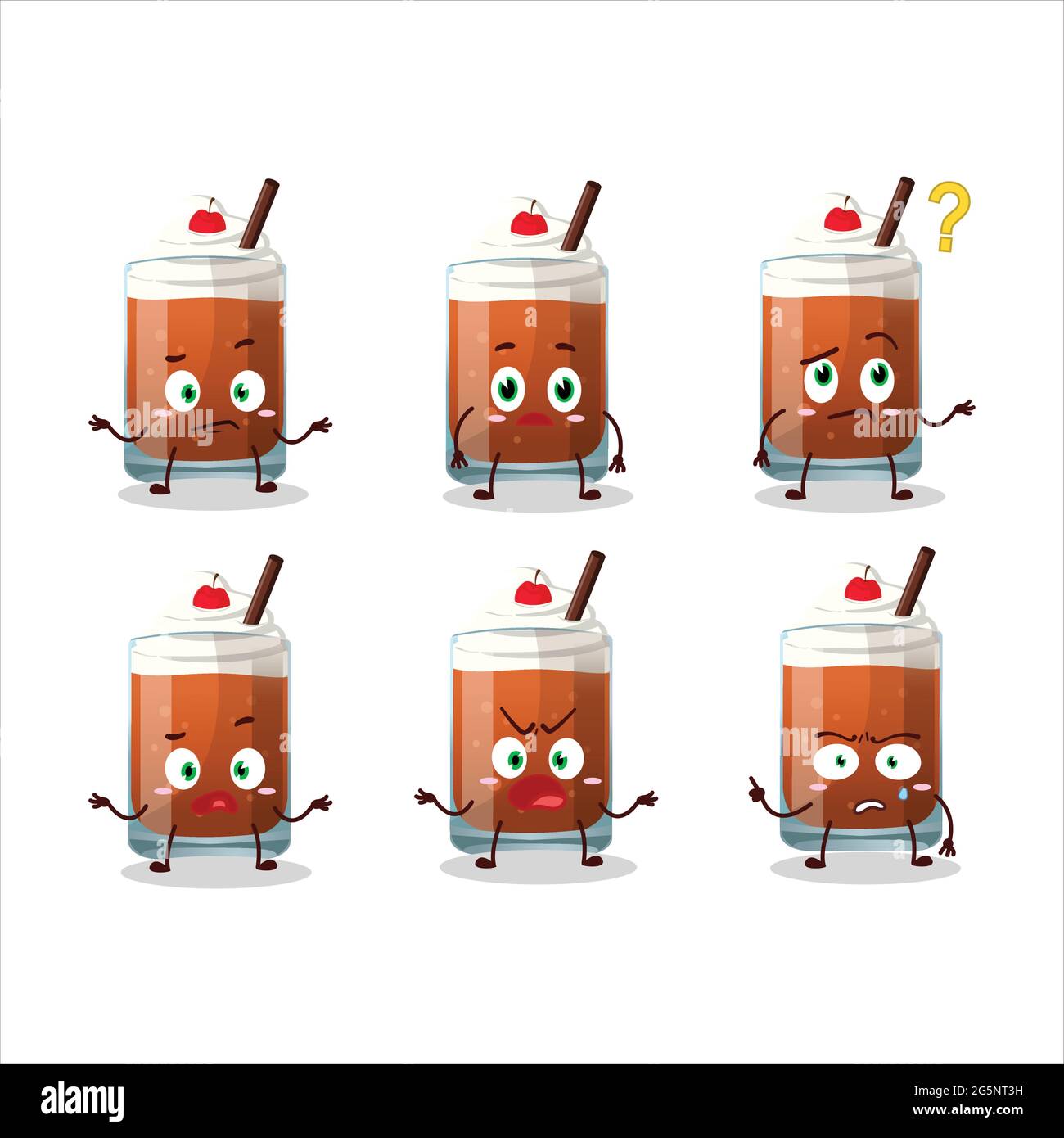 Cartoon character of root beer with ice cream with what expression ...