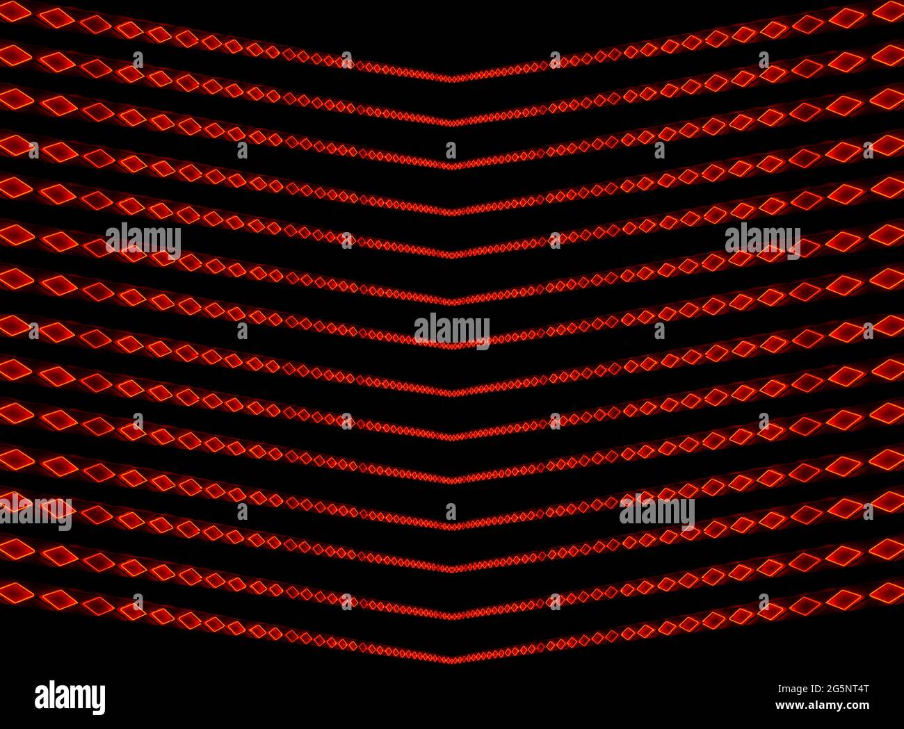 Photo Composite Neon Building Elements Red Diamonds Stock Photo - Alamy