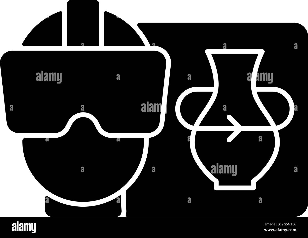 VR black glyph icon Stock Vector Image & Art - Alamy