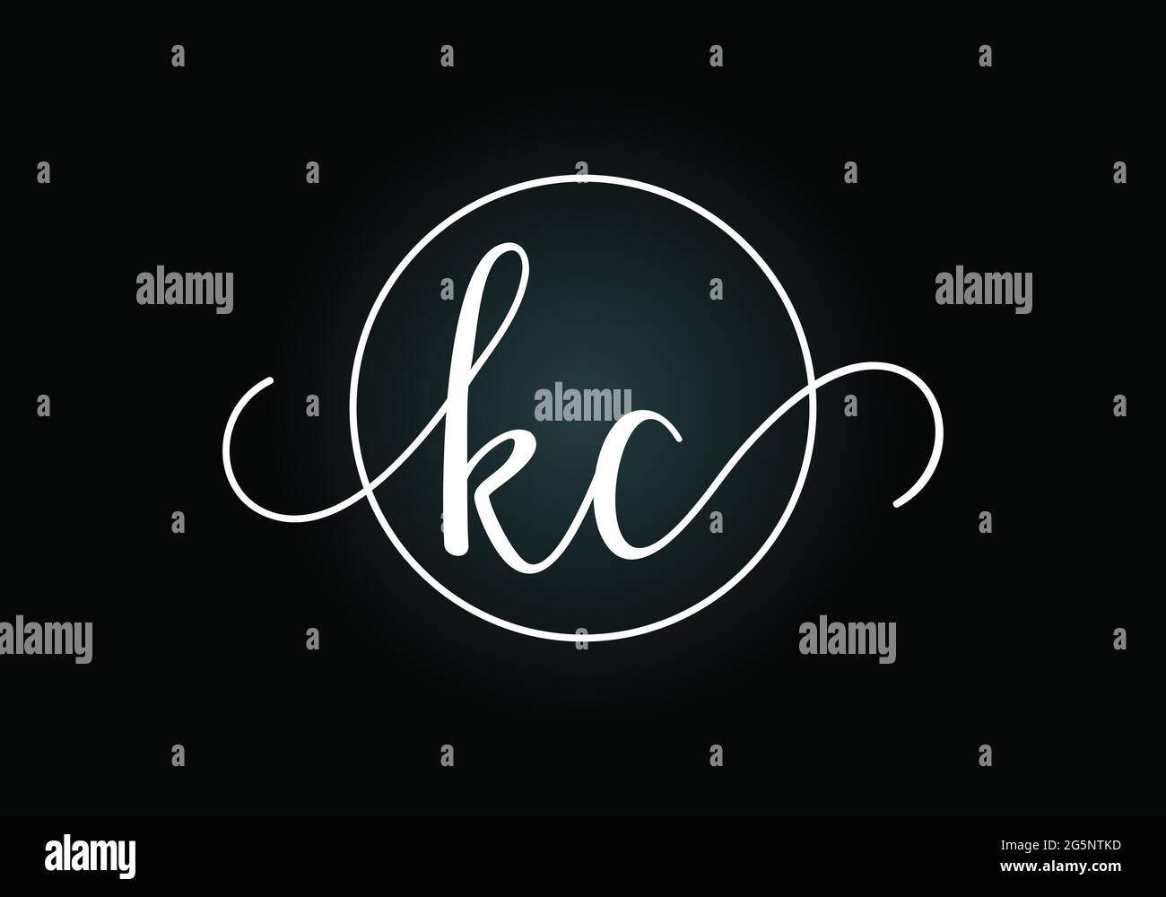 Initial KC Letter Logo With Creative Modern Business Typography Vector ...