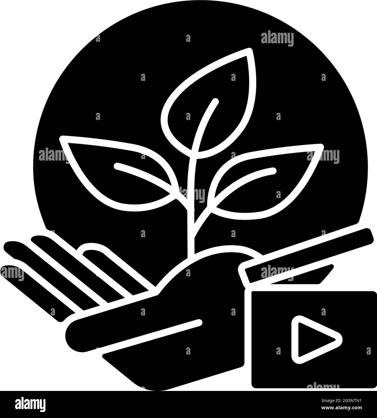 Environmental awareness videos black glyph icon Stock Vector Image ...