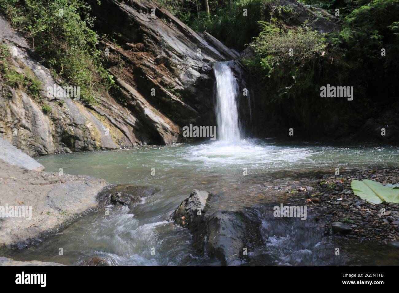 Water falls at tropical hills of West Java of Indoneia Stock Photo - Alamy