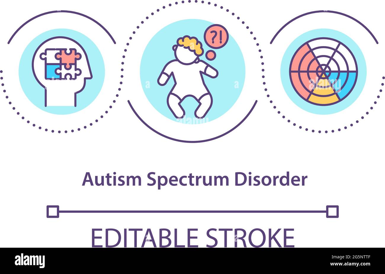 Autism spectrum disorder concept icon Stock Vector Image & Art - Alamy
