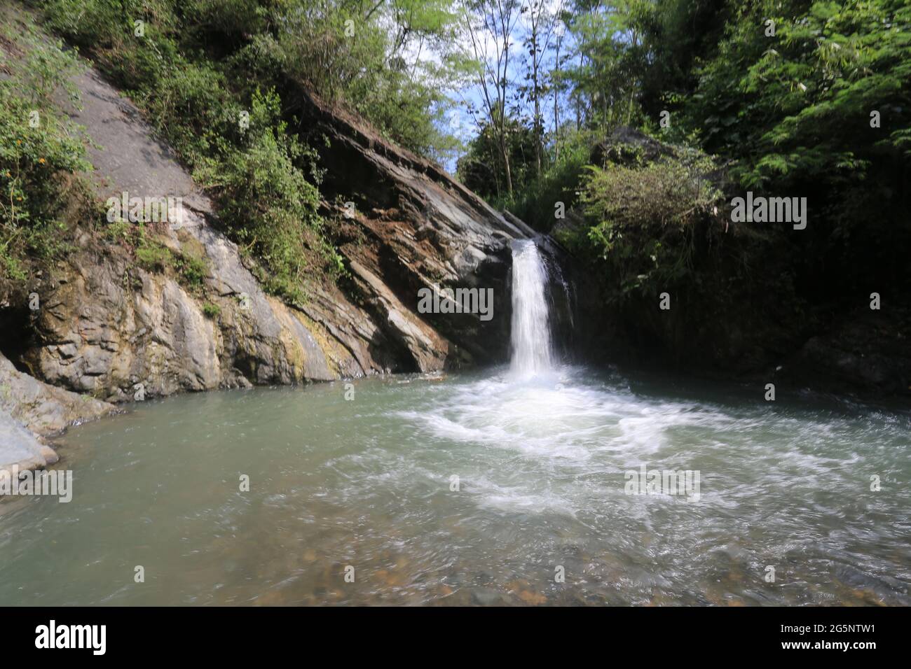 Water falls at tropical hills of West Java of Indoneia Stock Photo - Alamy