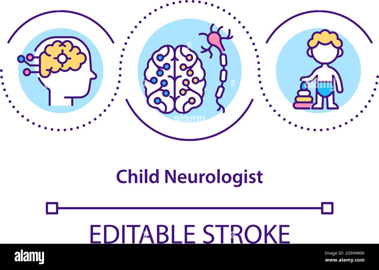 Child neurologist concept icon Stock Vector Image & Art - Alamy