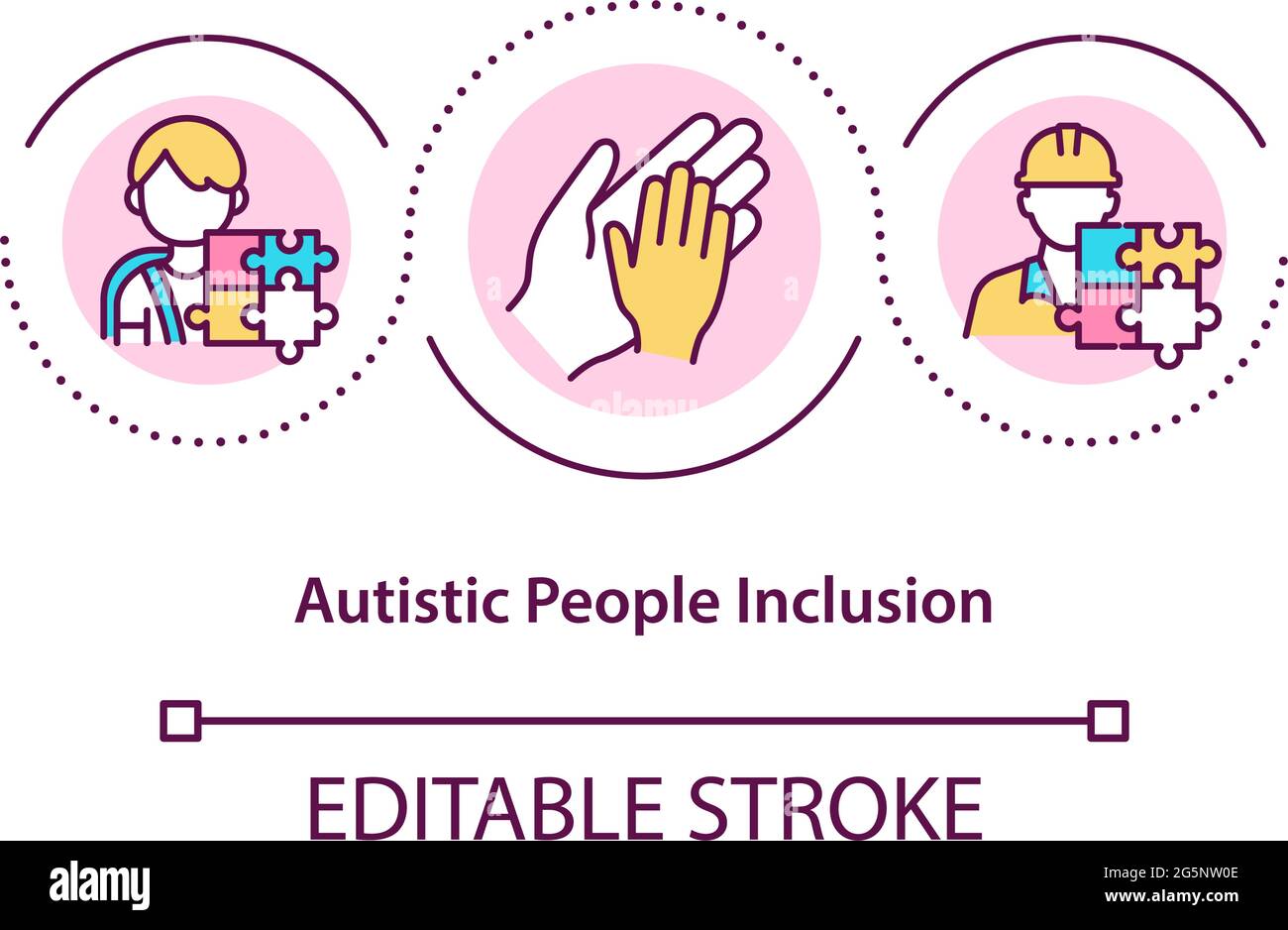 Autistic people inclusion concept icon Stock Vector Image & Art - Alamy