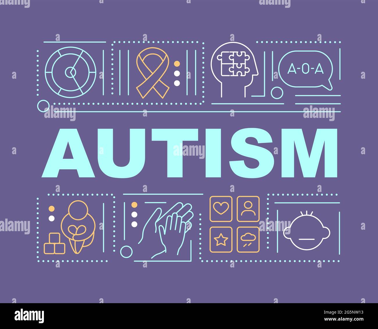 Autism word Stock Vector Images - Alamy