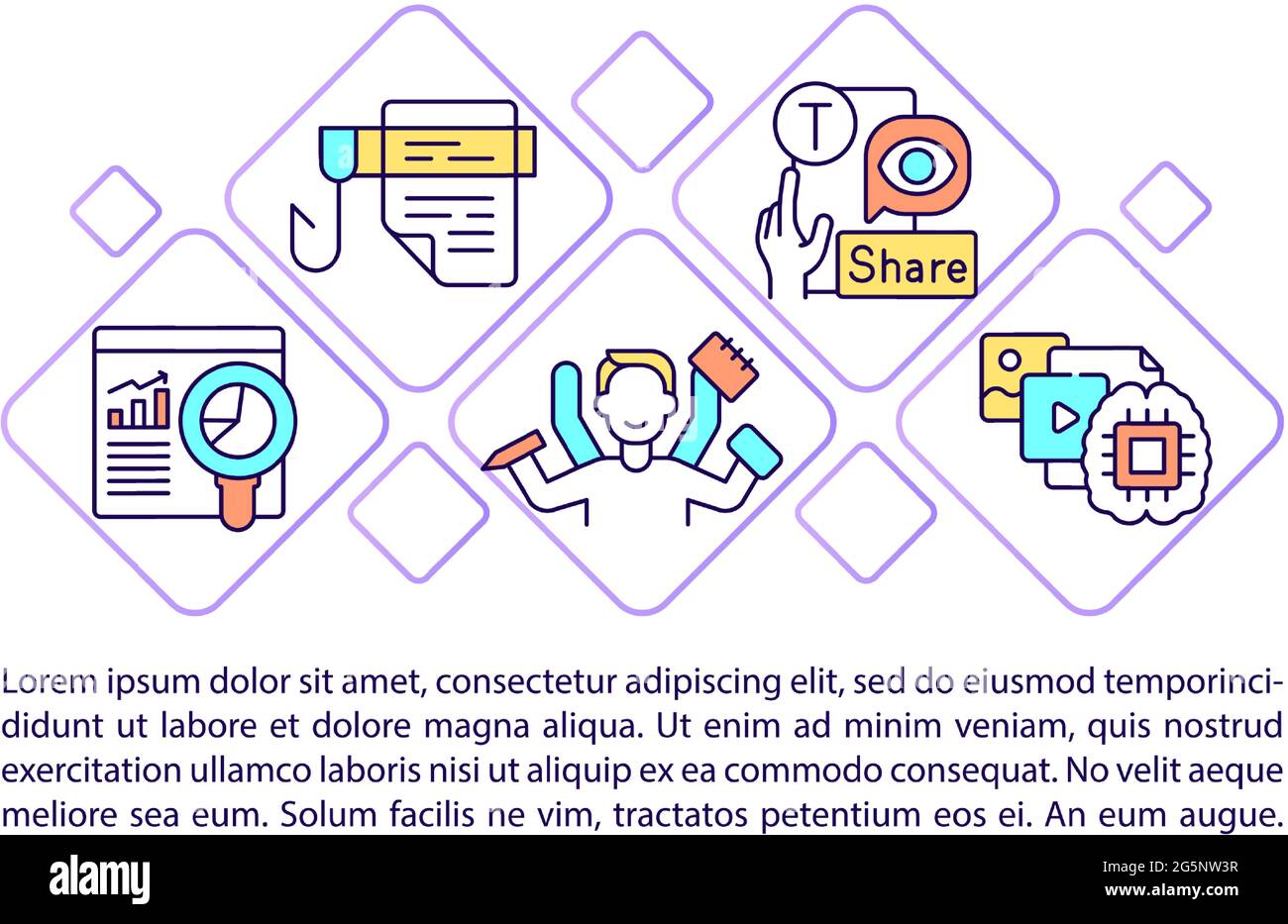 Popular media concept line icons with text Stock Vector Image & Art - Alamy