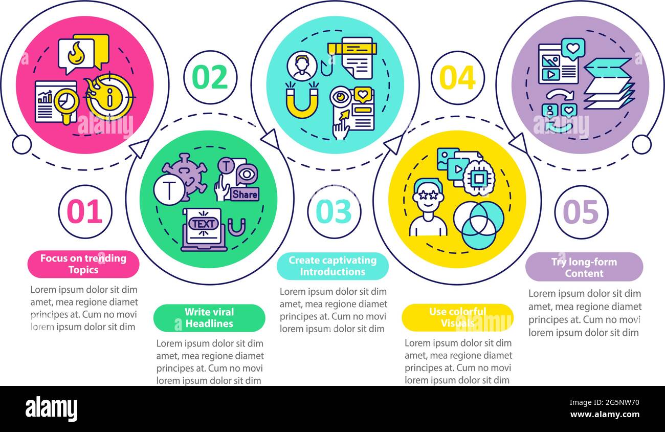 Create buzzworthy content vector infographic template Stock Vector ...