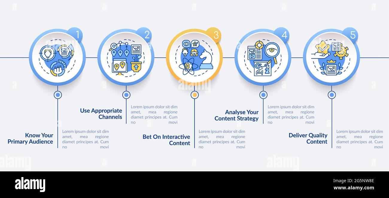 Buzzworthy content techniques vector infographic template Stock Vector ...
