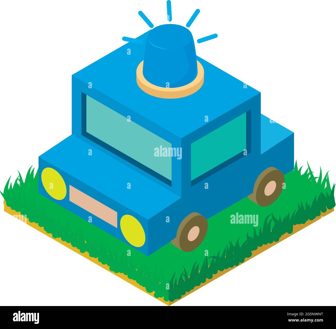 Police car icon isometric vector. Emergency siren. Police alarm Stock ...
