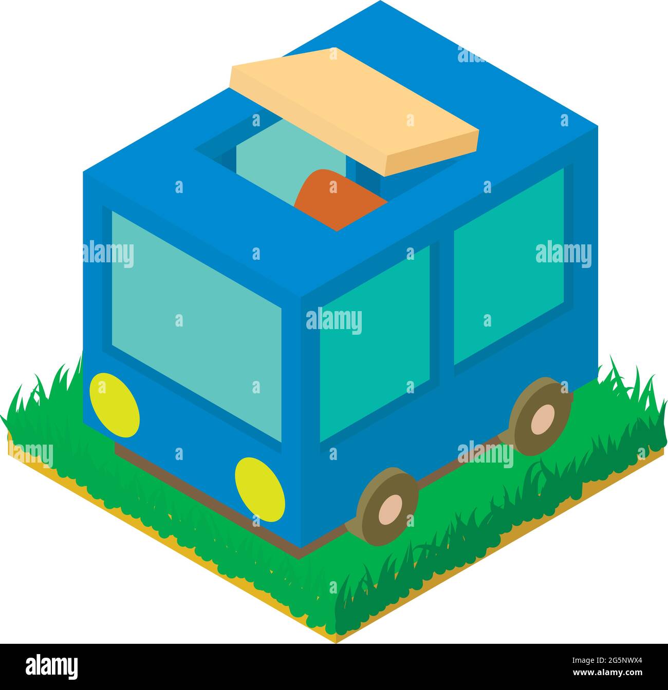 City bus icon isometric vector. Public transport. Passenger transport ...