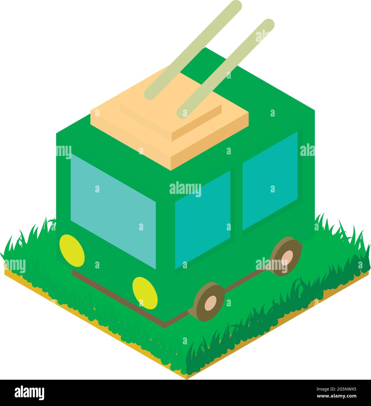Trolleybus icon isometric vector. City trolley. City transport Stock ...
