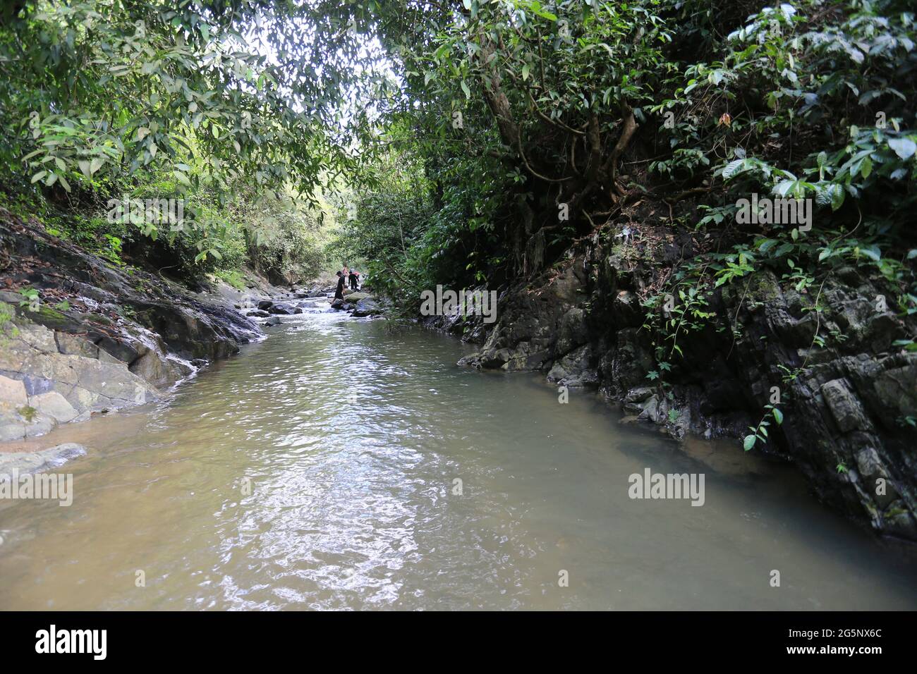 A river runs on sediment rocks at West Java Indoneisia Stock Photo - Alamy