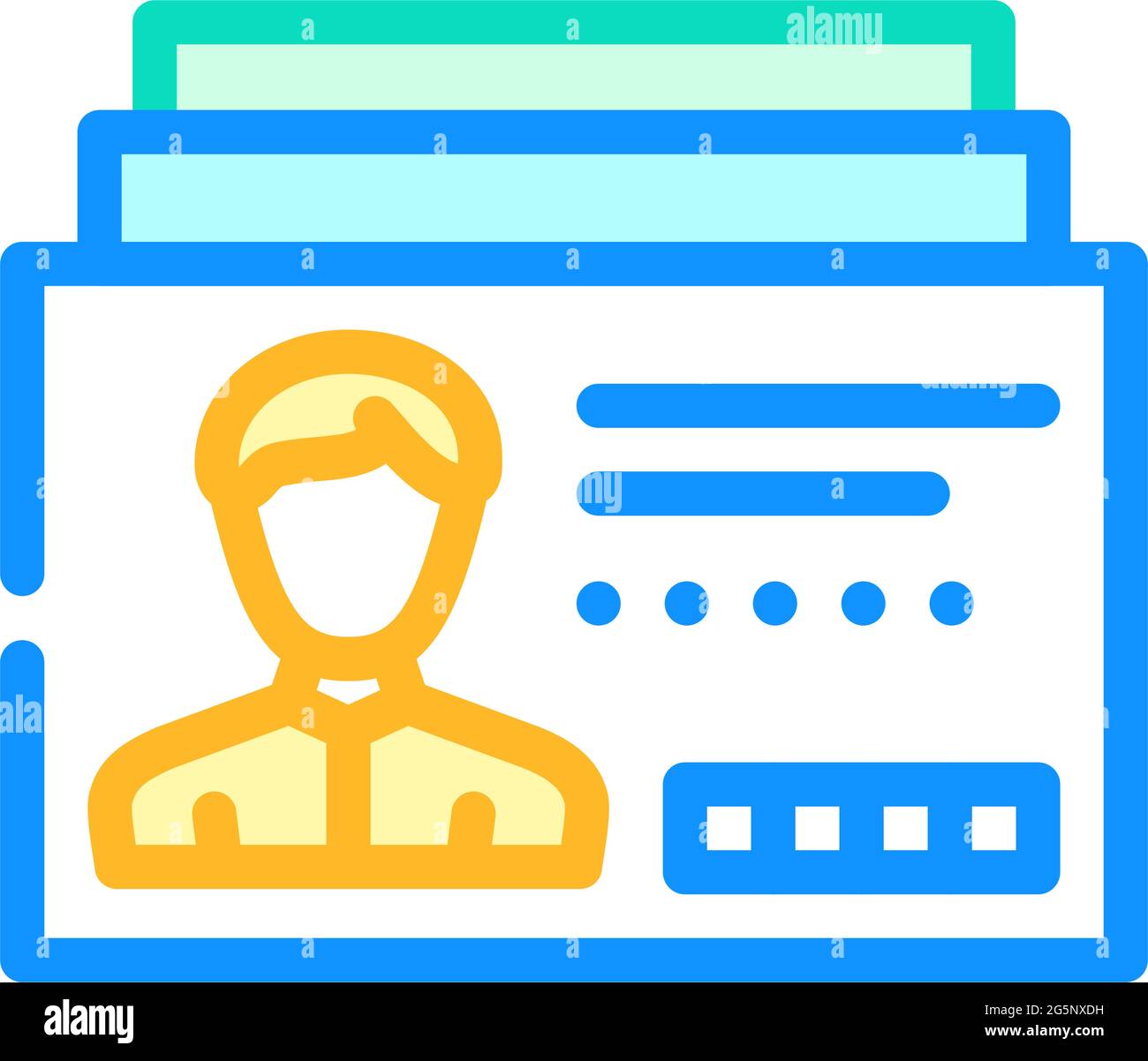 client card kyc color icon vector illustration Stock Vector Image & Art ...