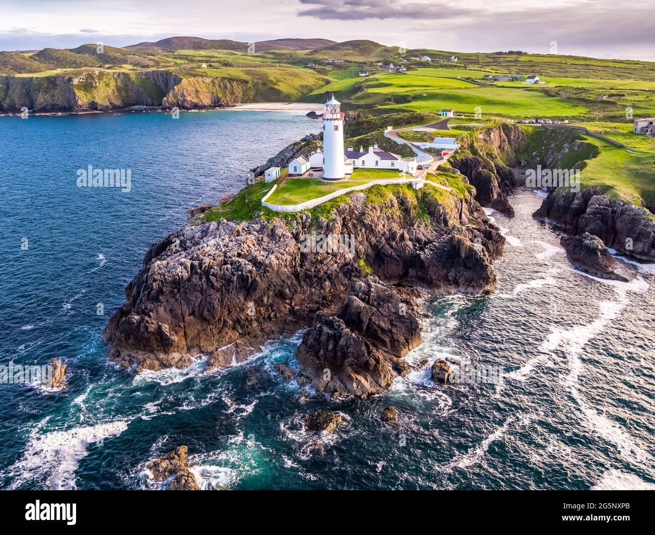 Aerial View of Fanad Head Lighthouse County Donegal Lough Swilly and ...