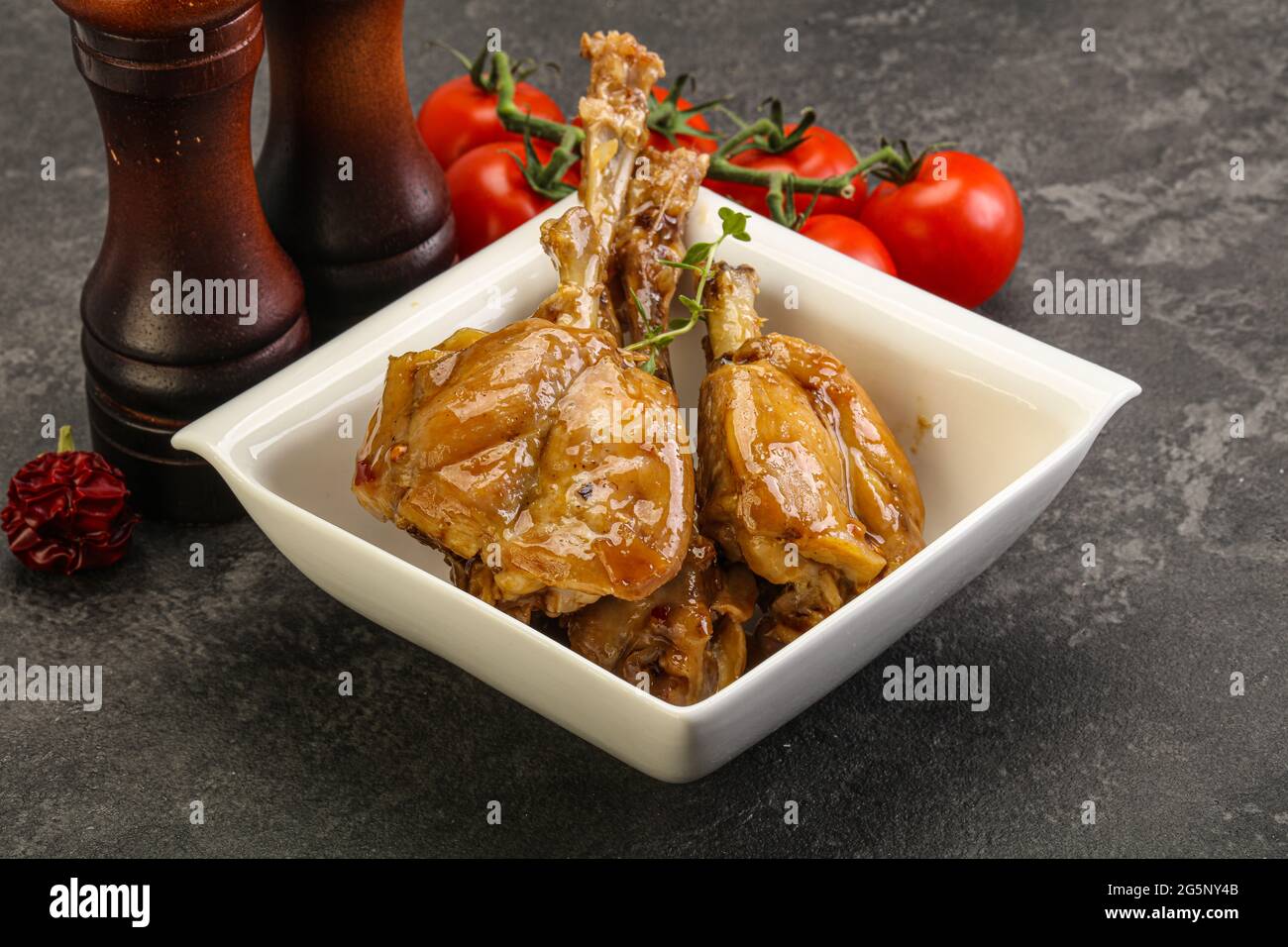Rabbit stew in sweet and spicy sauce Stock Photo - Alamy