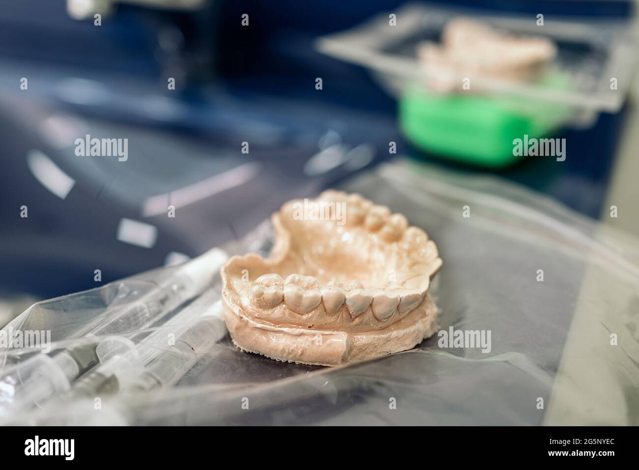 Dental teeth covers mold placed in dental clinic ready to be used Stock ...
