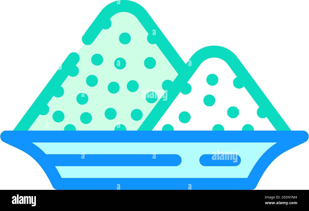 salt heap in plate color icon vector illustration Stock Vector Image ...