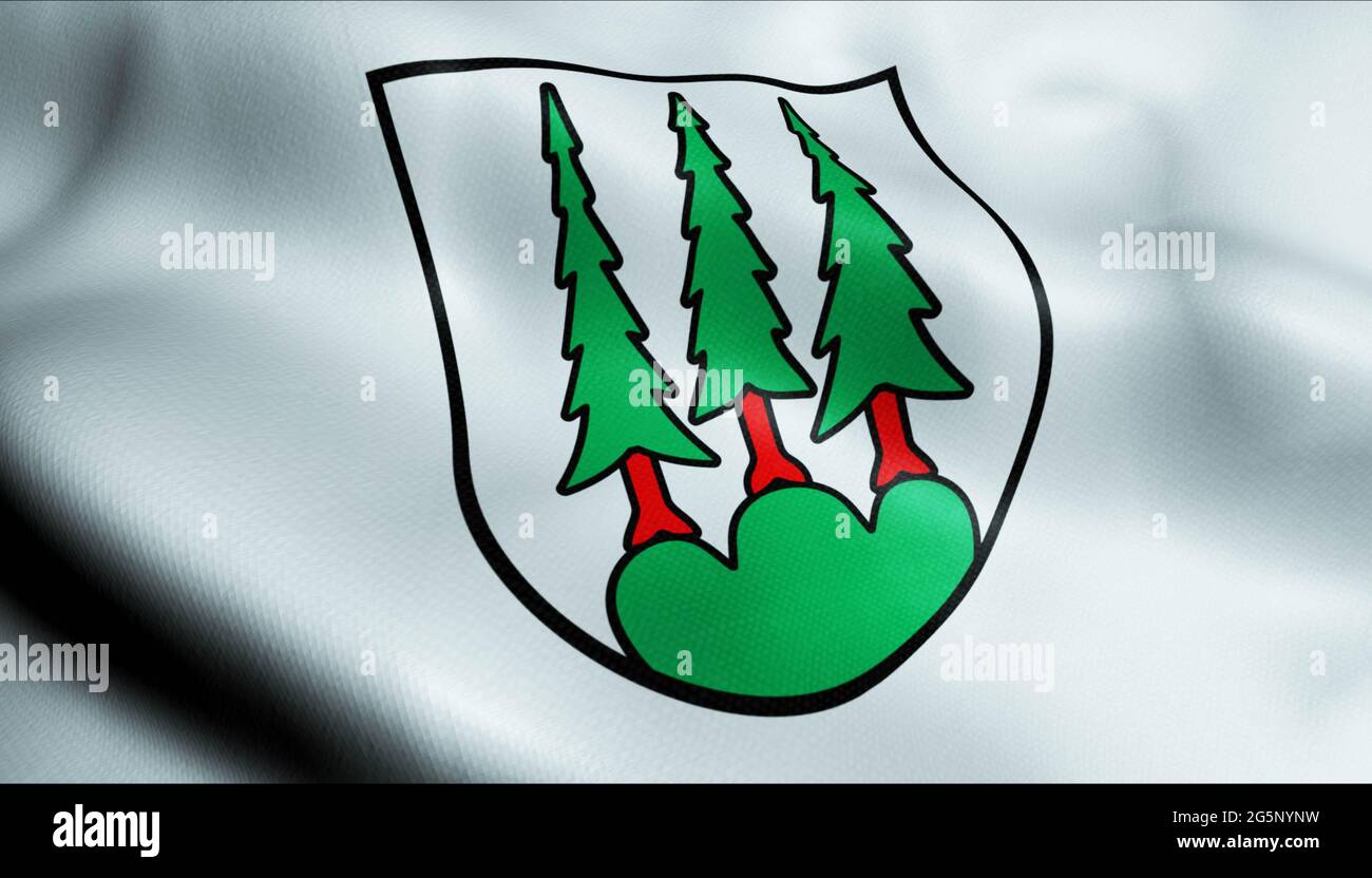 3D Illustration of a waving Switzerland city flag of Olten Stock Photo ...