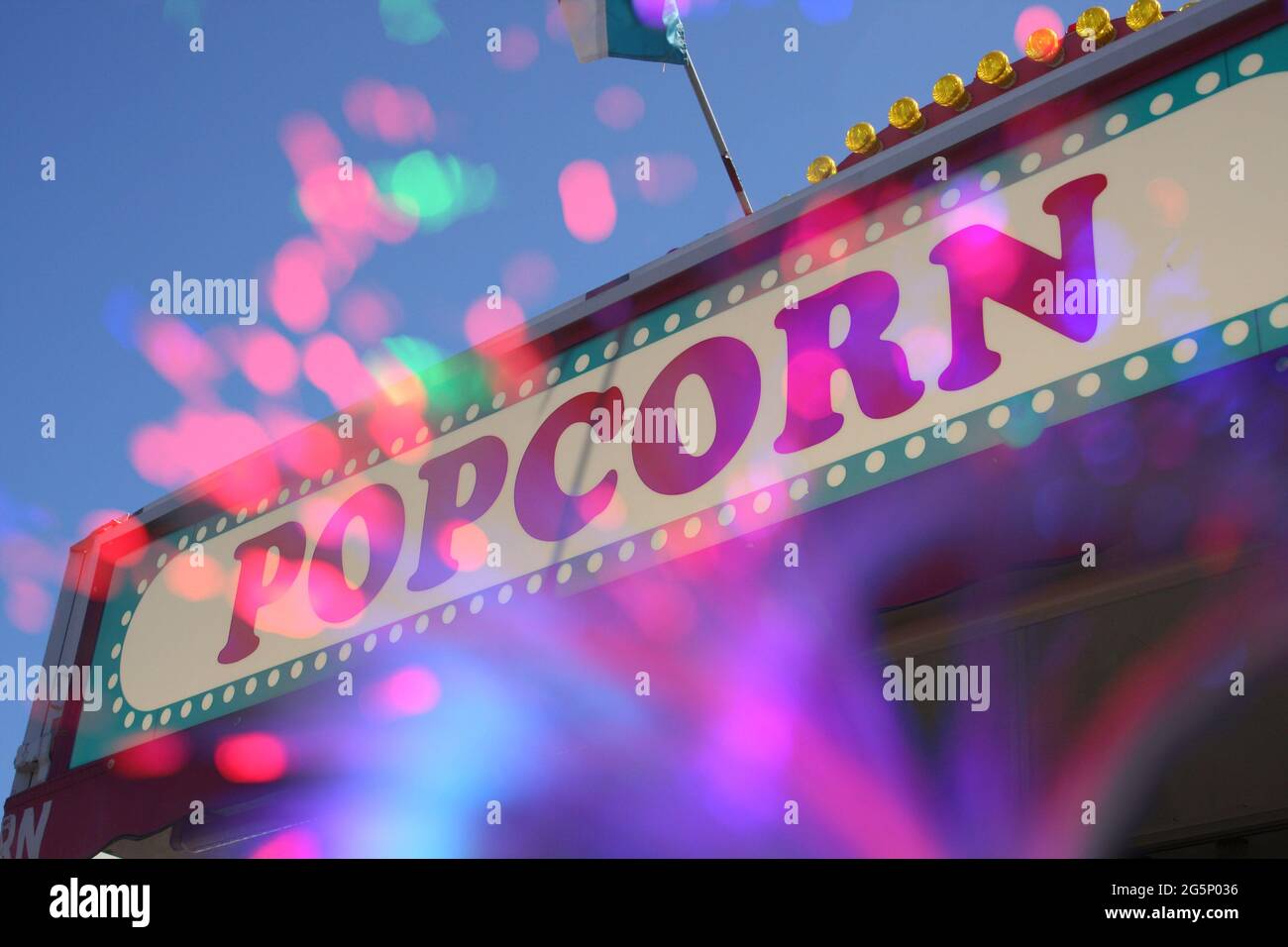 Food Vendor at County Fair With Signs Stock Photo - Alamy
