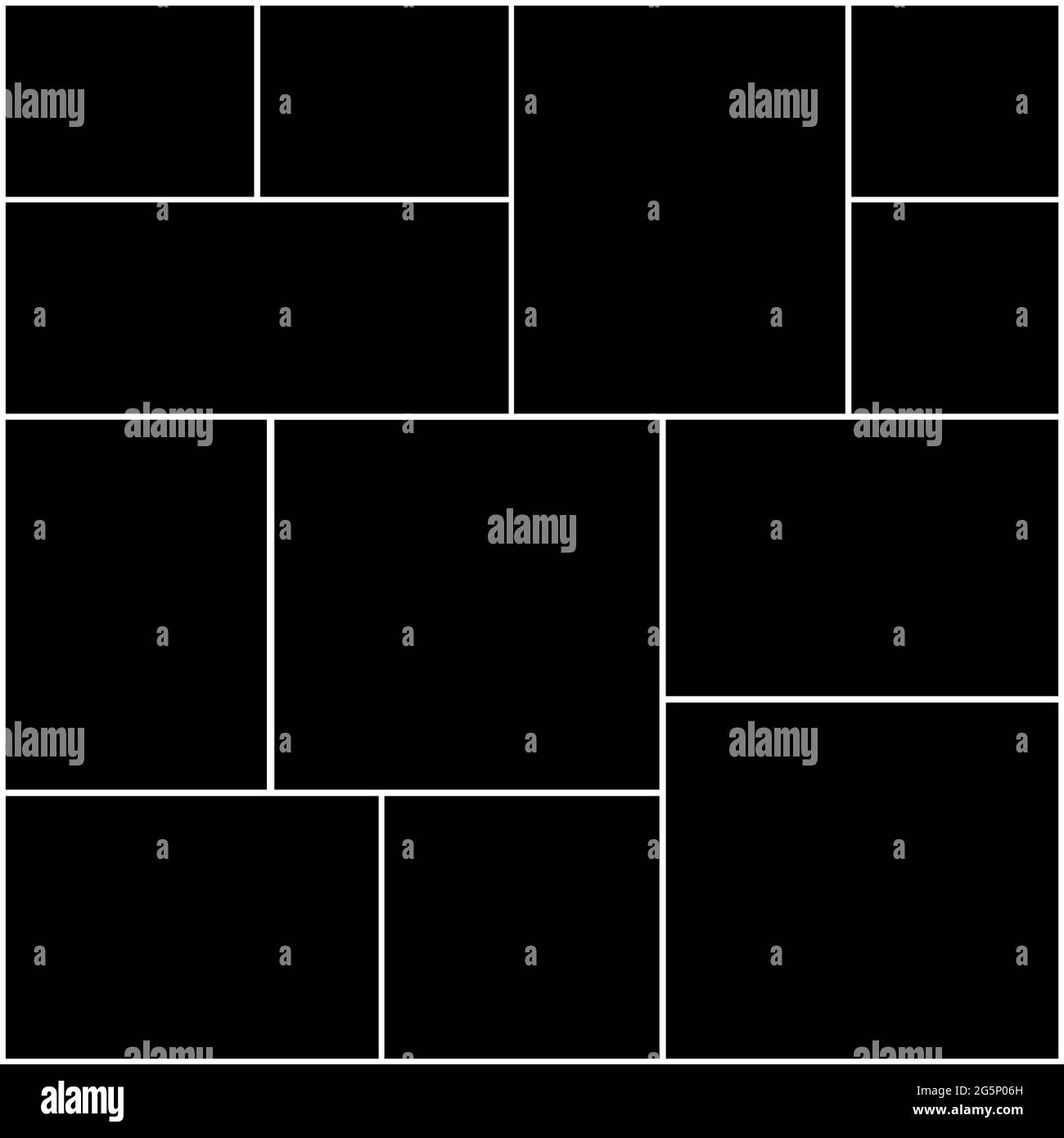 Photo collage banner template Black and White Stock Photos & Images - Alamy