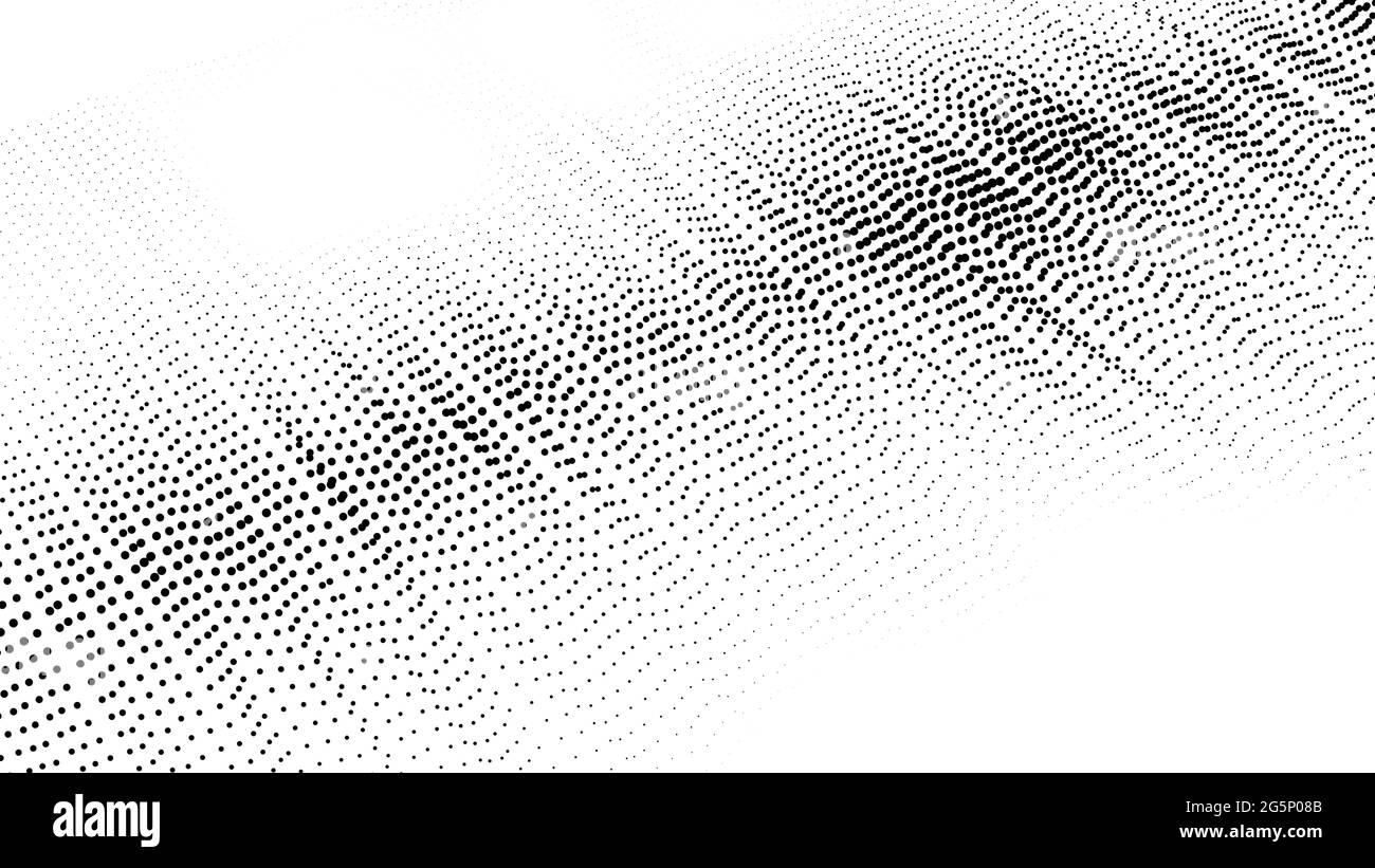 Vector Abstract Futuristic Background Big Data Visualization Dynamic Wave Of Particles Stock