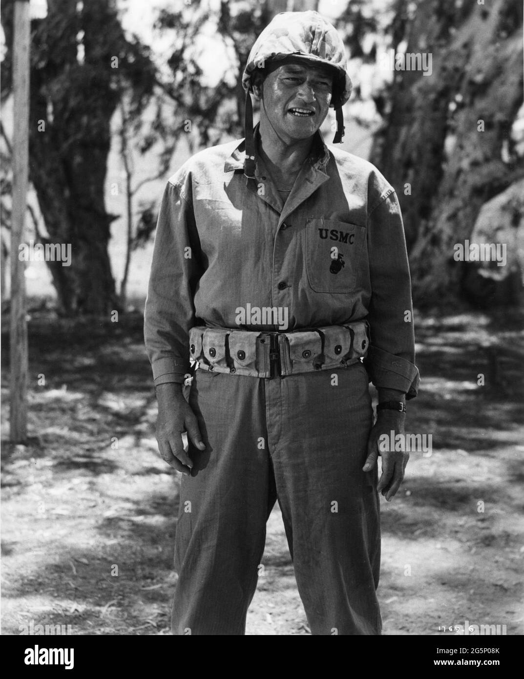 JOHN WAYNE as U.S. Marine Sergeant John M. Stryker in SANDS OF IWO JIMA ...