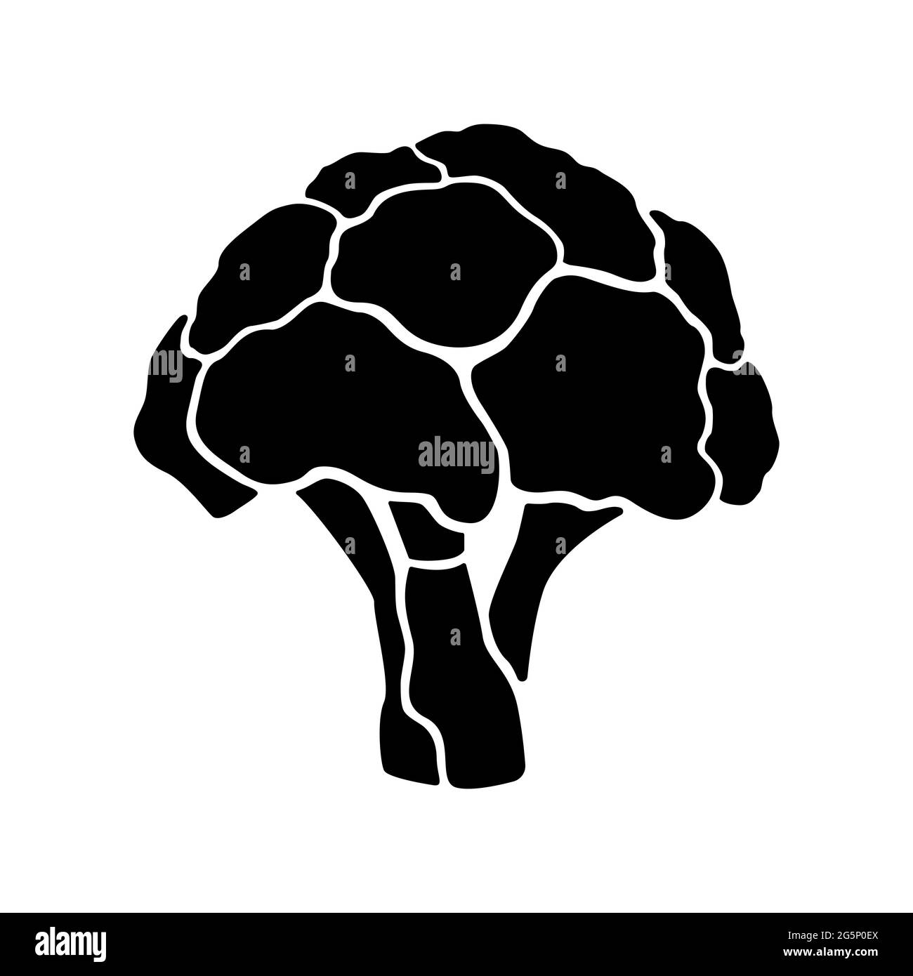 Broccoli icon on white background. Healthy organic food sign. Isolated ...