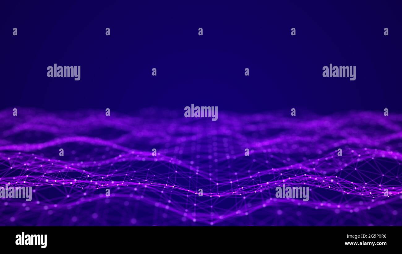 Technology dots background. Big data visualization. Futuristic dynamic ...