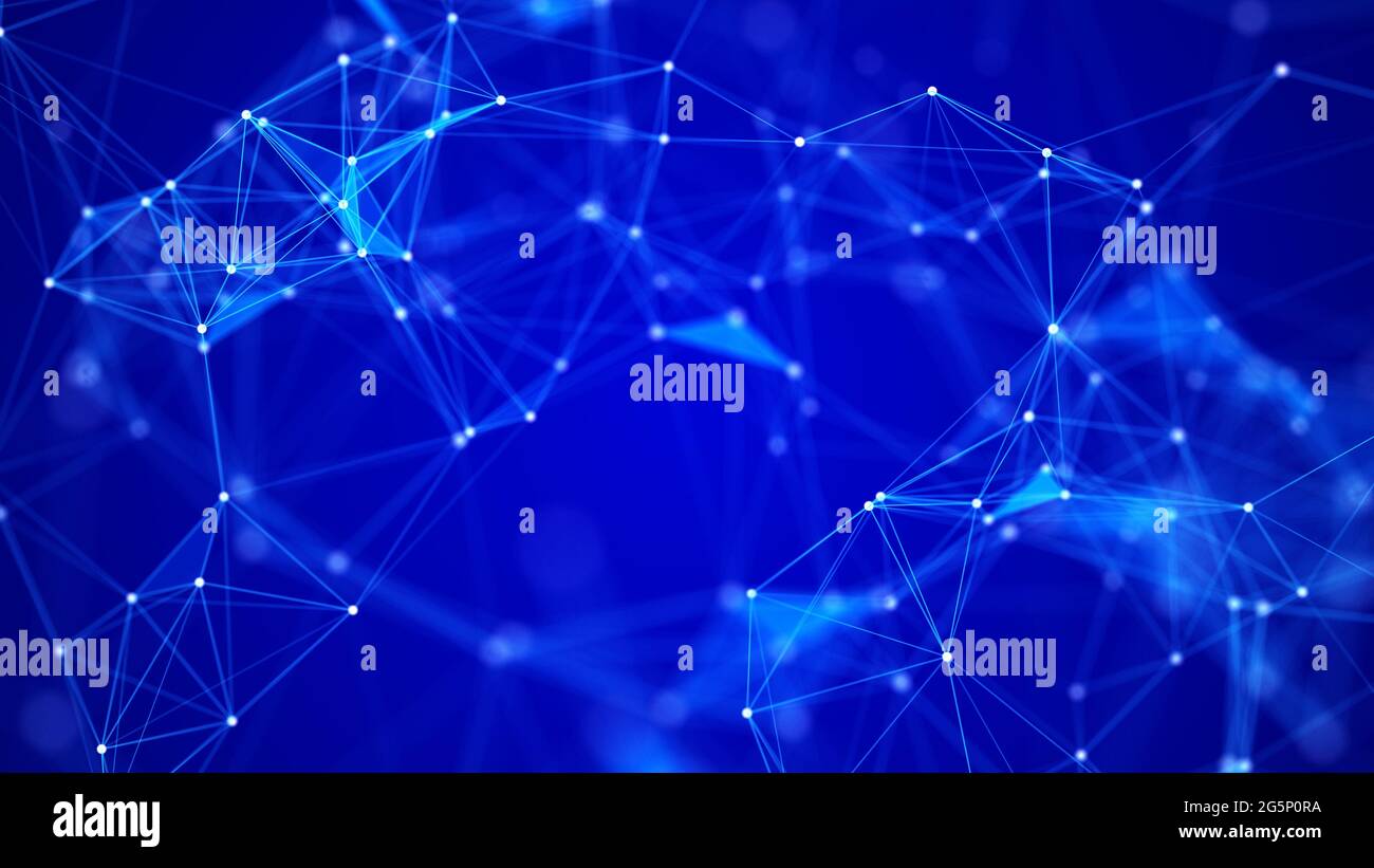 Abstract technology background. Network connection structure. 3D ...