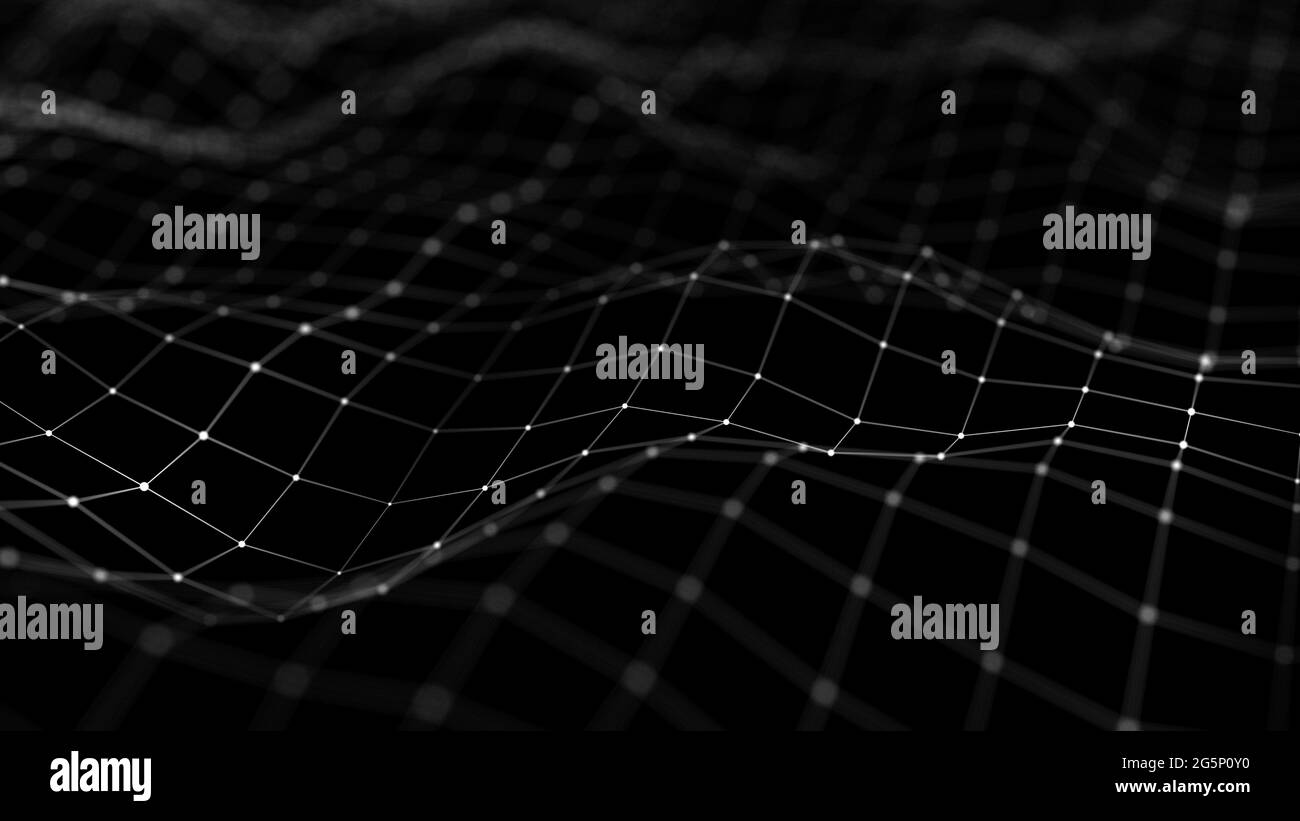 Technology dots background. Big data visualization. Futuristic dynamic ...