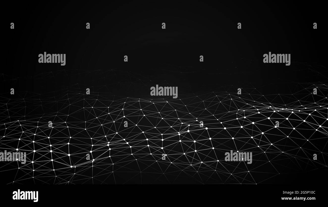 Technology dots background. Big data visualization. Futuristic dynamic ...