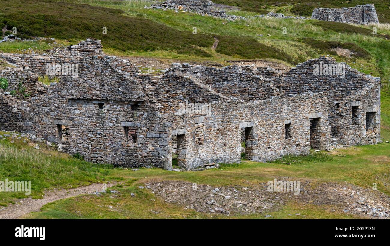 Ghostly remains of lead production at Surrender Smelt Mill, Reeth High ...